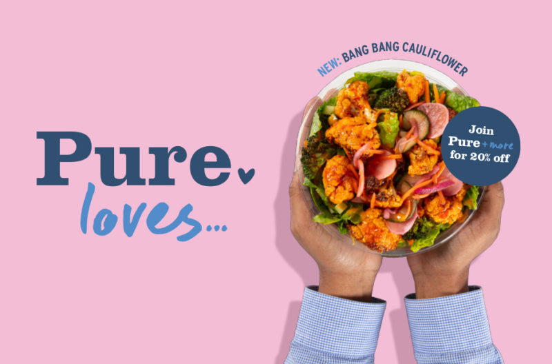 Our healthiest ever menu - Pure